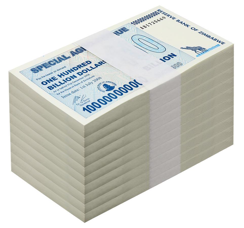 ZIMBABWE 100 BILLION DOLLAR SPECIAL AGRO-CHEQUE, 2008, NEW ...