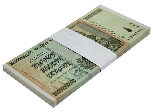 ZIMBABWE 20 BILLION DOLLAR BANKNOTE, 2008, AA SERIES, NEW ...