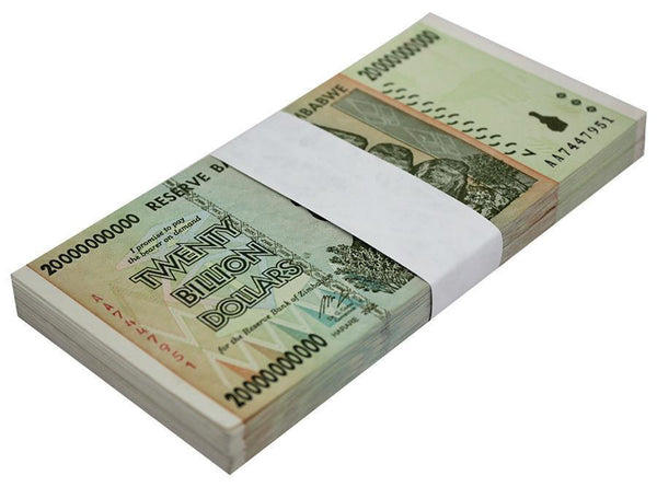 ZIMBABWE 20 BILLION DOLLAR BANKNOTE, 2008, AA SERIES, NEW ...