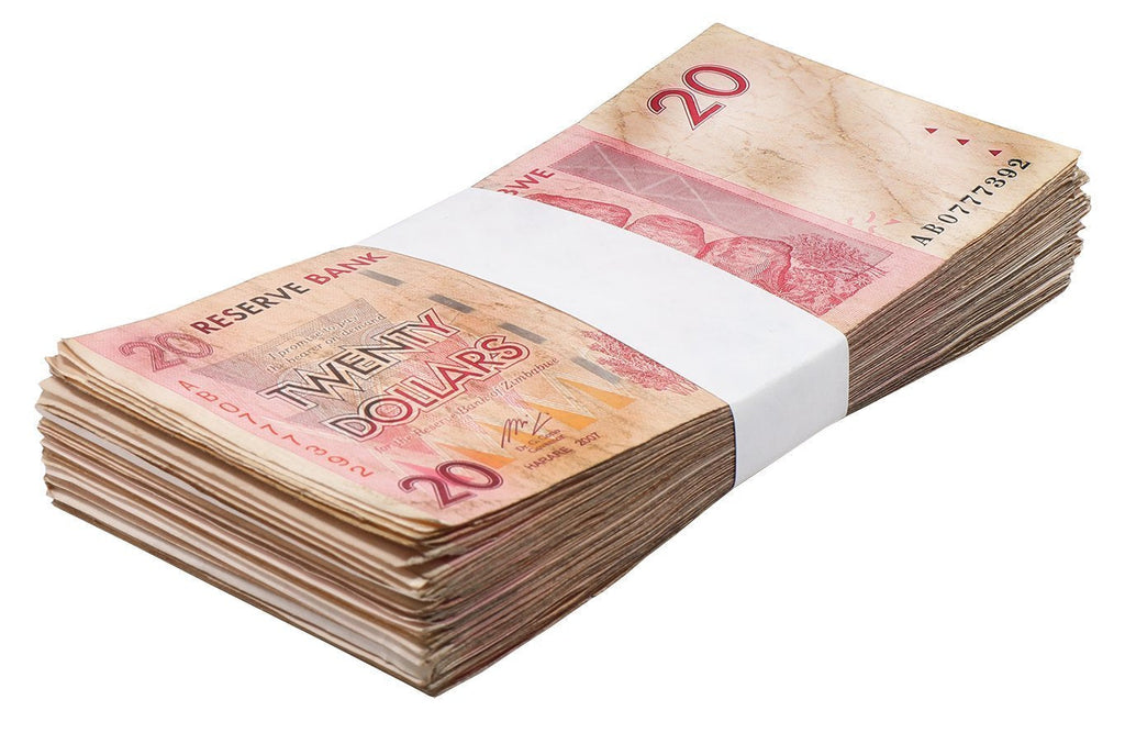 ZIMBABWE 20 DOLLAR BANKNOTE, 2007, USED– Onehundredtrillion.com
