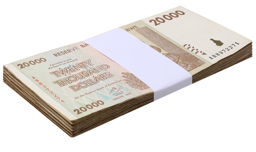 ZIMBABWE 20,000 DOLLAR BANKNOTE, 2008, USED– 100Trillions.com