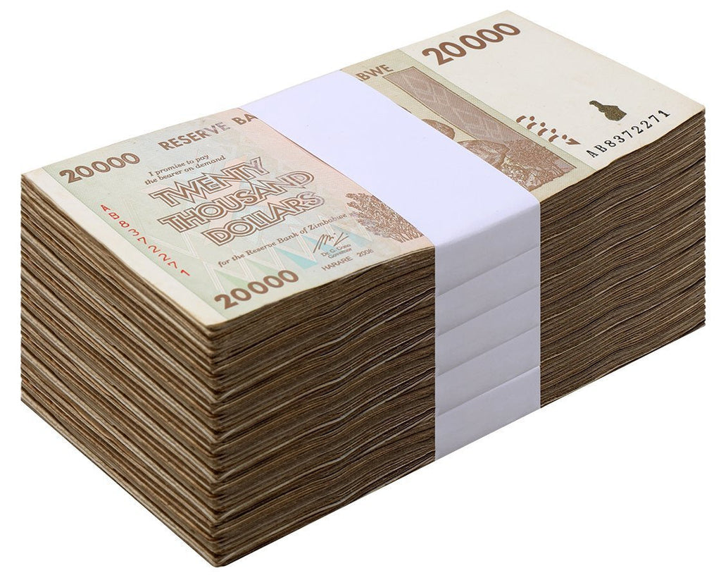 ZIMBABWE 20,000 DOLLAR BANKNOTE, 2008, USED– 100Trillions.com
