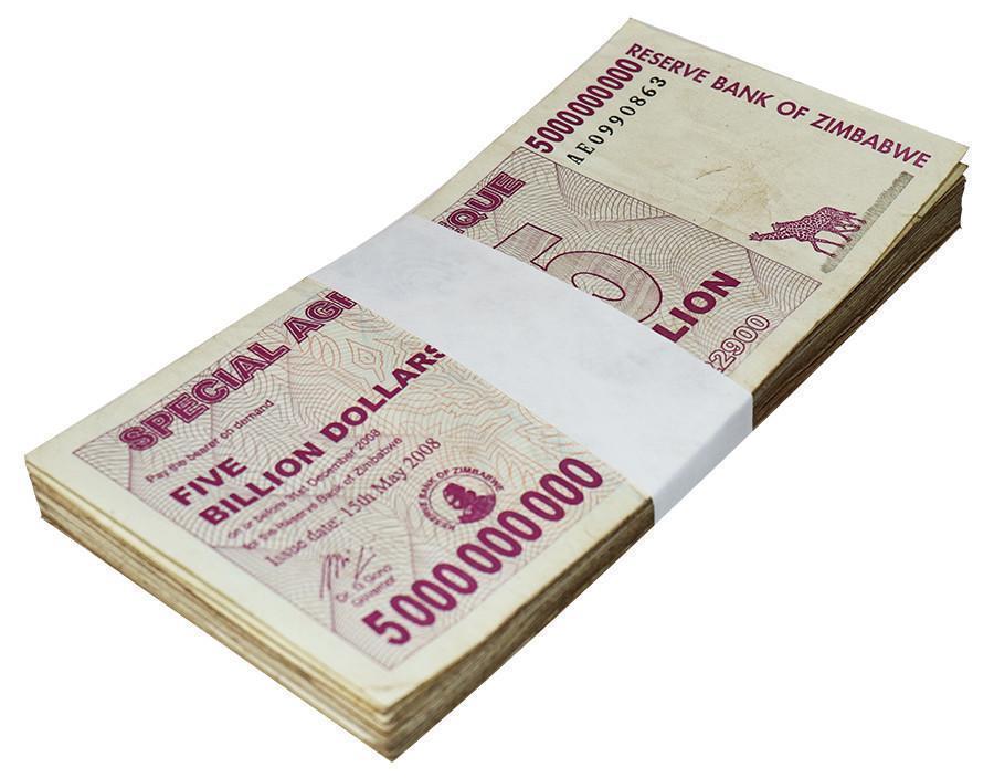 ZIMBABWE 5 BILLION DOLLAR SPECIAL AGRO-CHEQUE, 2008, USED ...