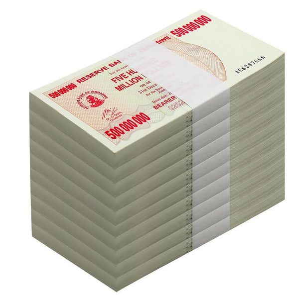 ZIMBABWE 500 MILLION DOLLAR BEARER CHEQUE, 2008, NEW ...